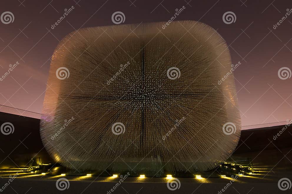 Seed Cathedral by Night editorial photo. Image of pavillion - 14569506