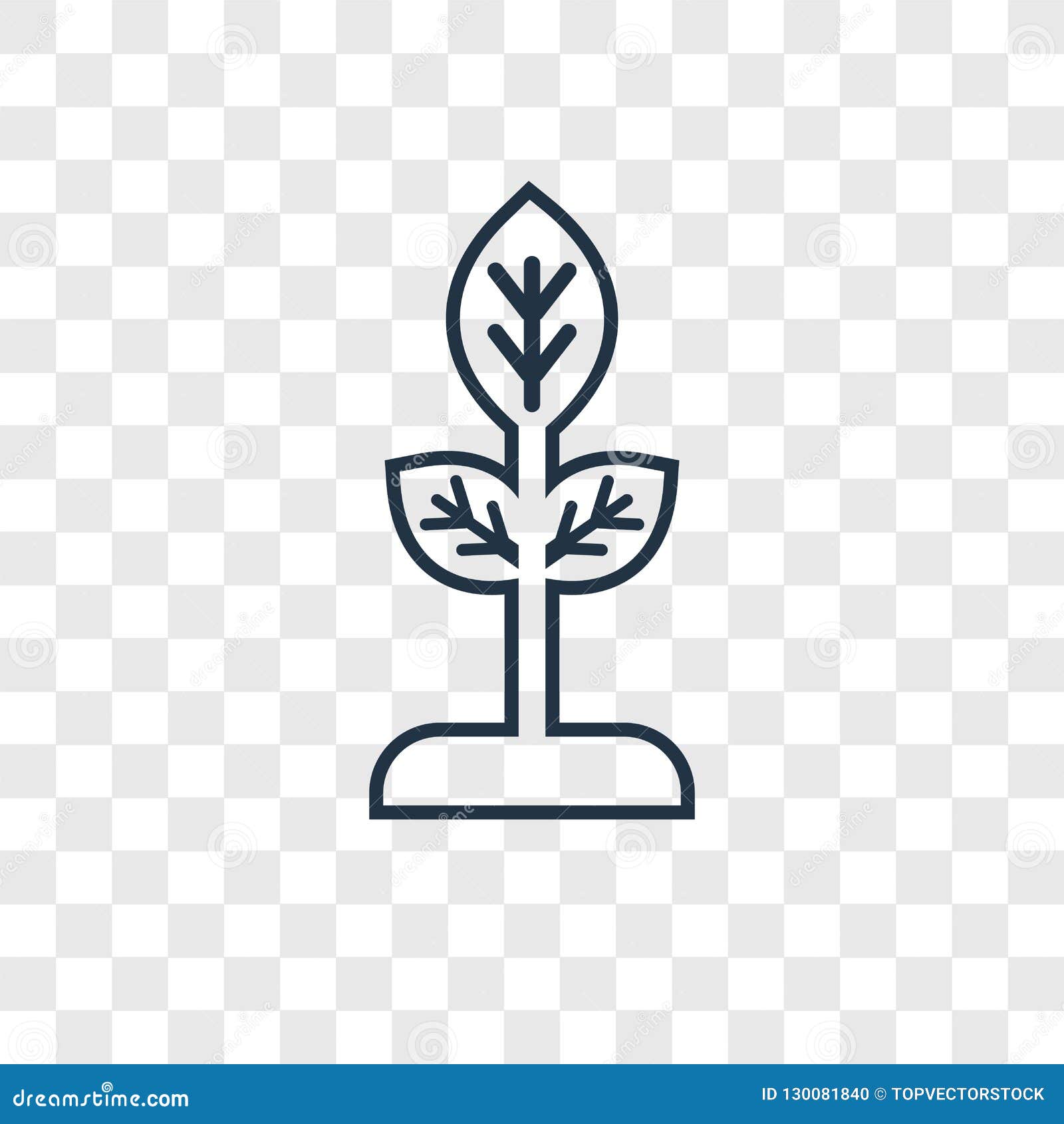 Seed Concept Vector Linear Icon Isolated on Transparent Background ...