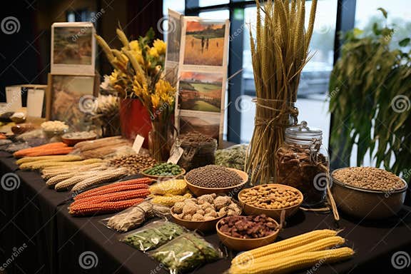 Seed Exchange Event with Displayed Heritage Seeds Stock Illustration ...