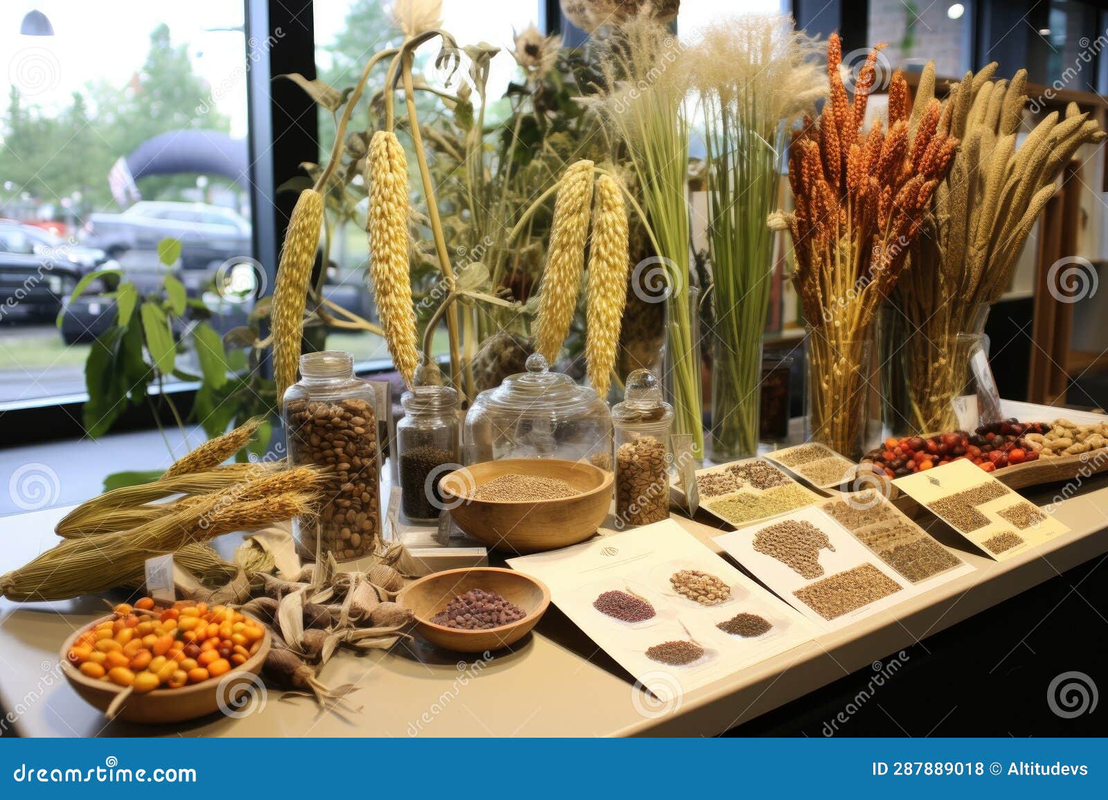 Seed Exchange Event with Displayed Heritage Seeds Stock Illustration ...