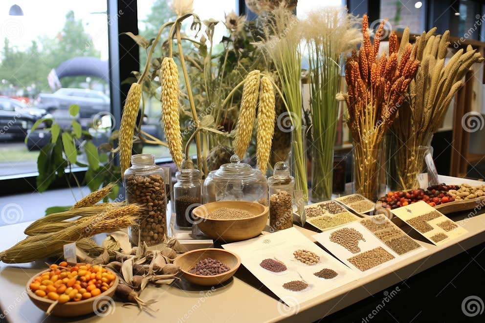 Seed Exchange Event with Displayed Heritage Seeds Stock Photo - Image ...
