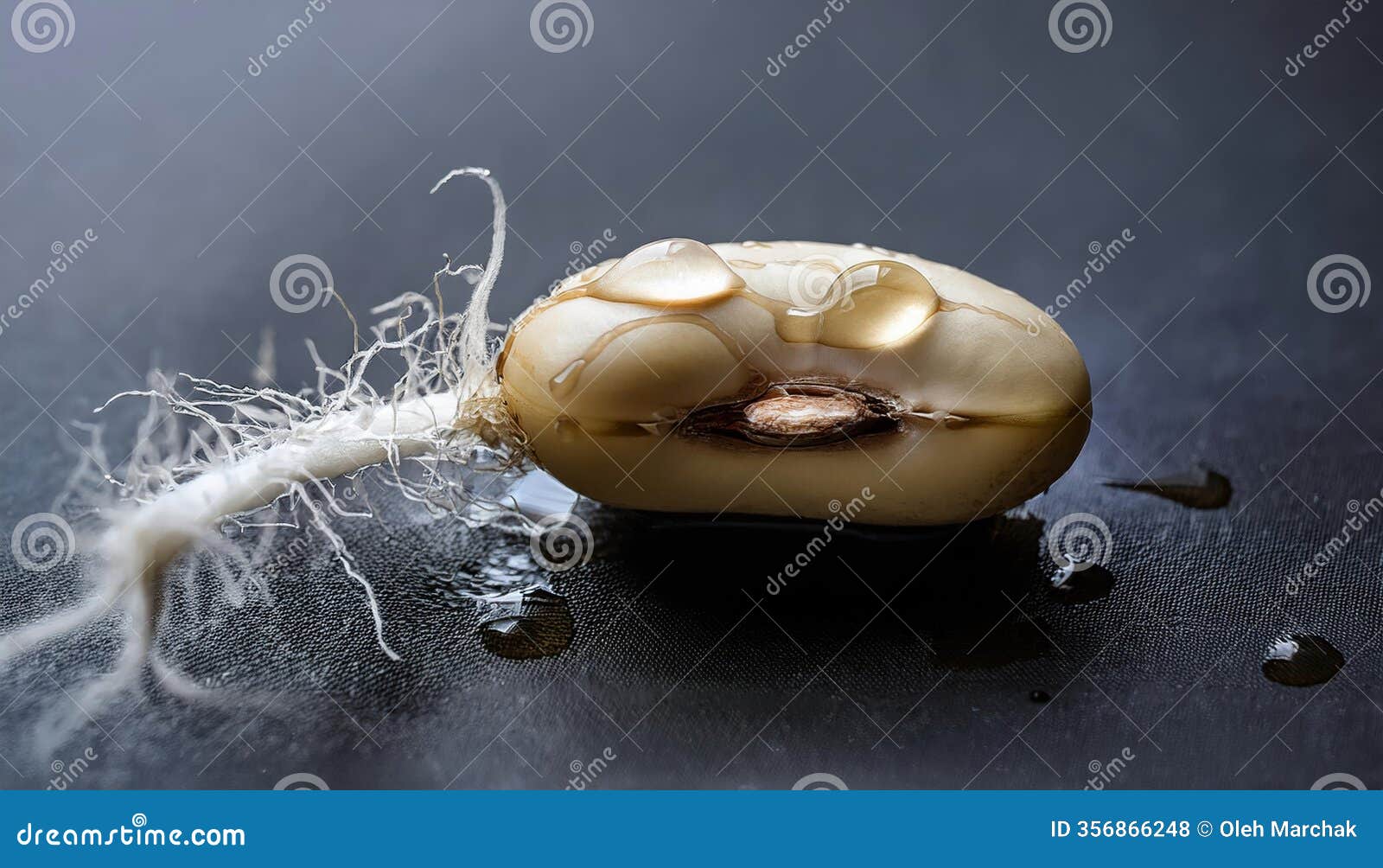 Seed of Firefly Brassica with Root and Water Droplets Showcasing ...