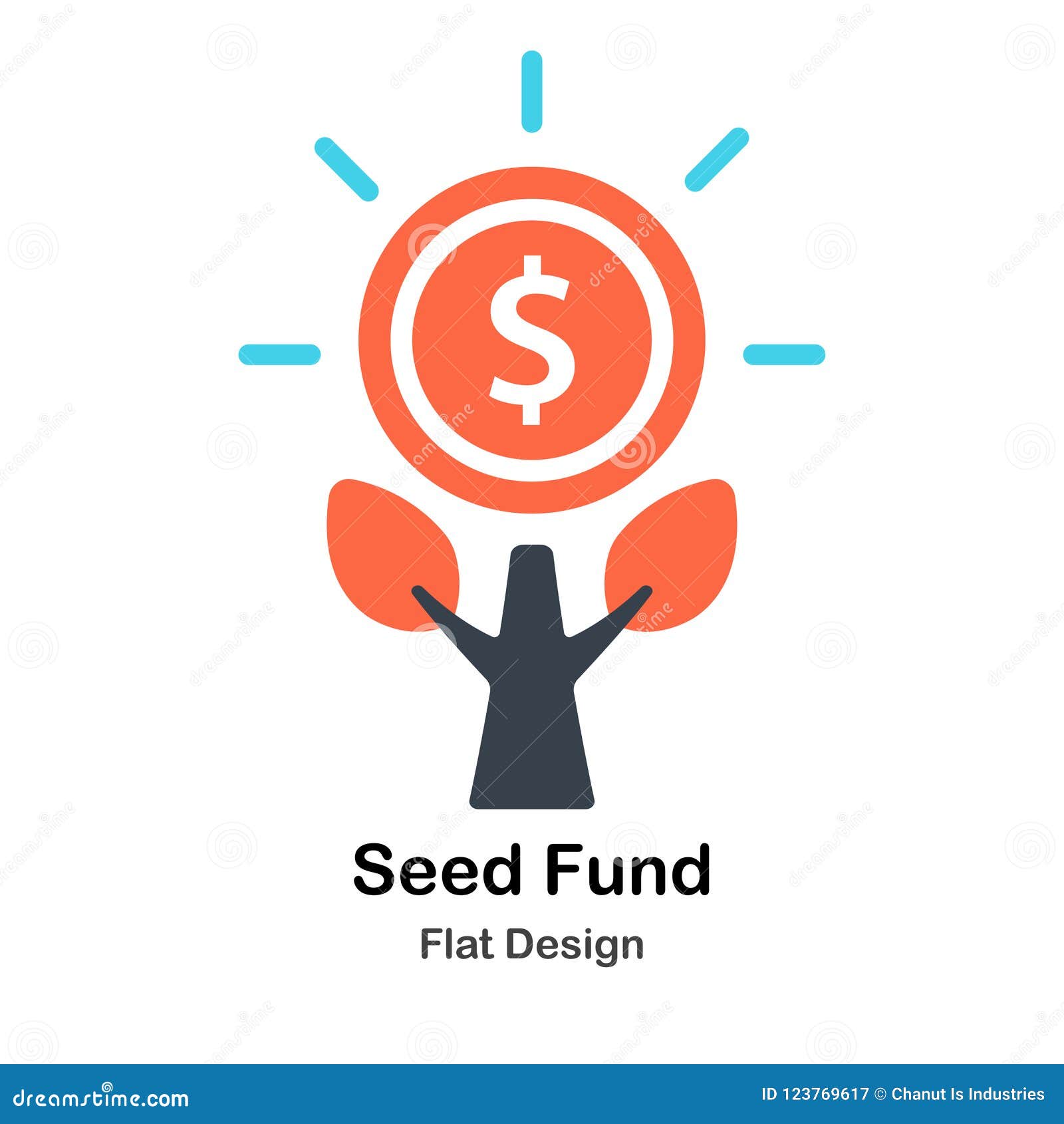 Seed Fund Flat Illustration Stock Vector - Illustration of fund, seed ...