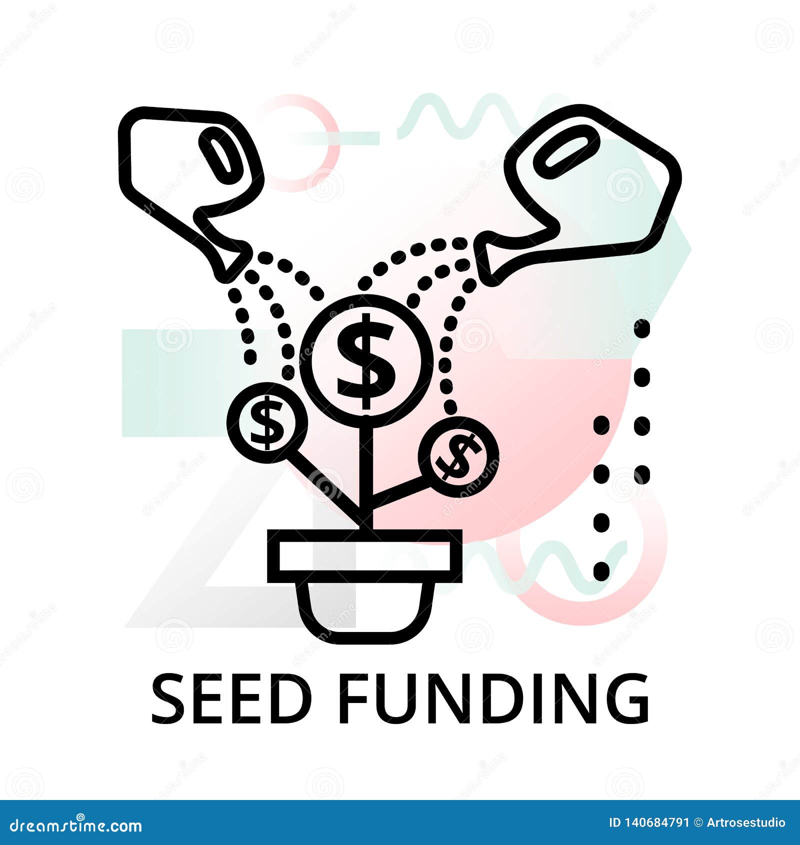 Seed Funding Icon on Abstract Background Stock Vector - Illustration of ...