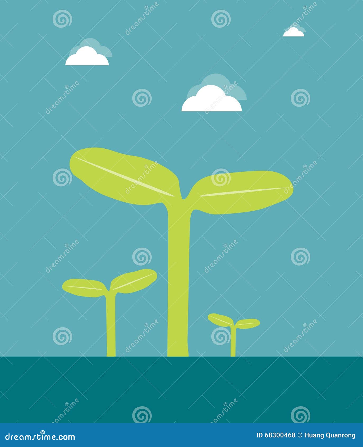 Germination Process Of A Bean Plant Vector Illustration | CartoonDealer ...