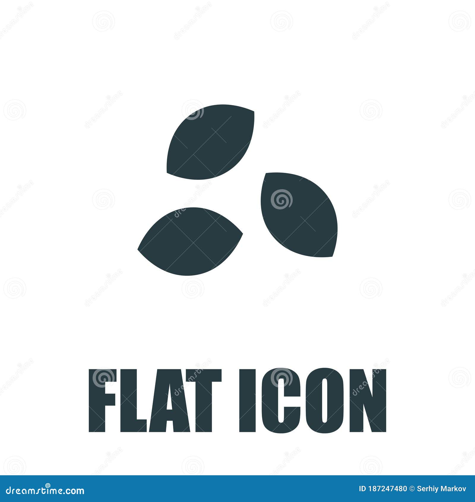 Seed Icon Flat stock illustration. Illustration of grain - 187247480