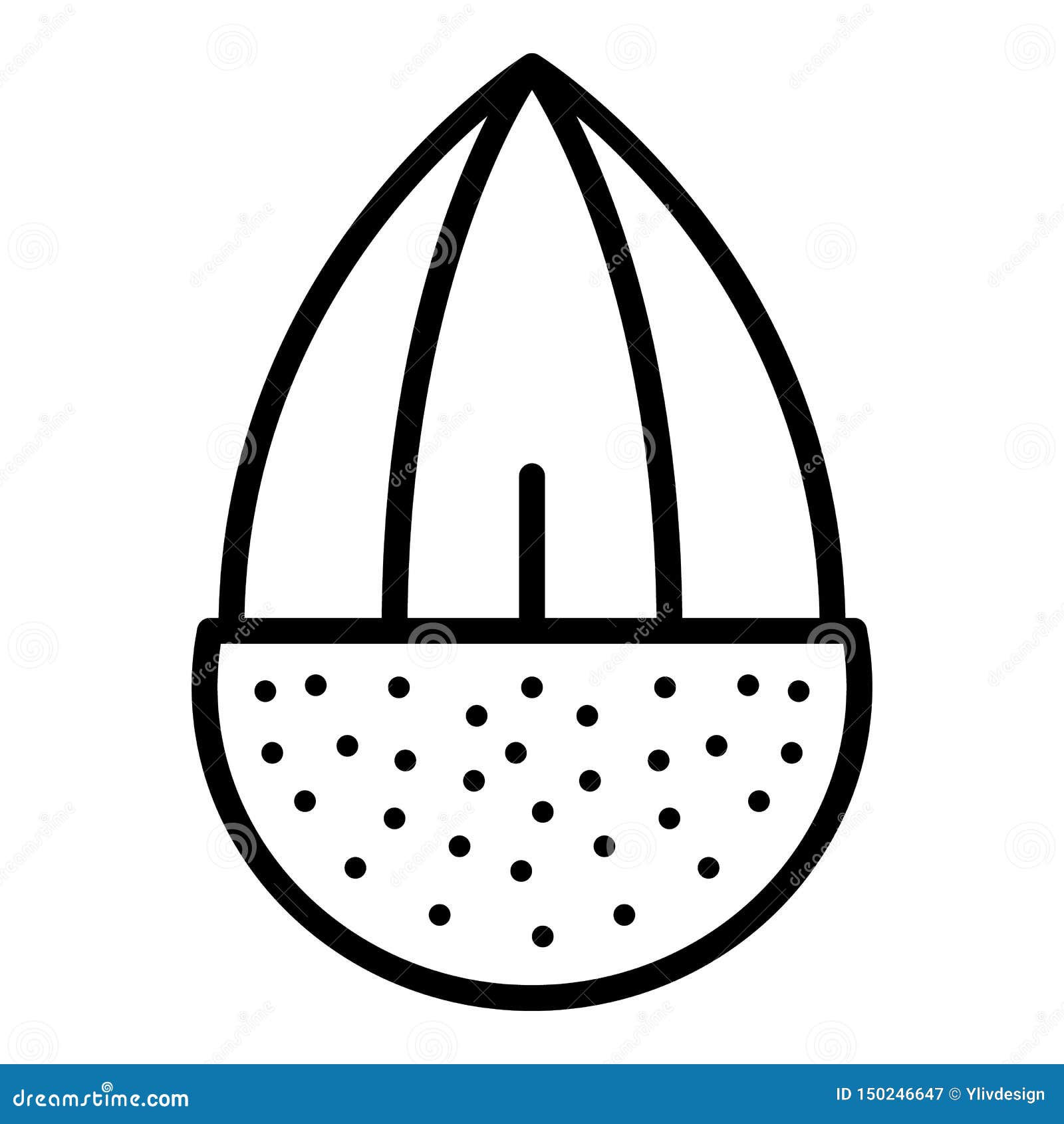Seed icon, outline style stock vector. Illustration of fresh - 150246647