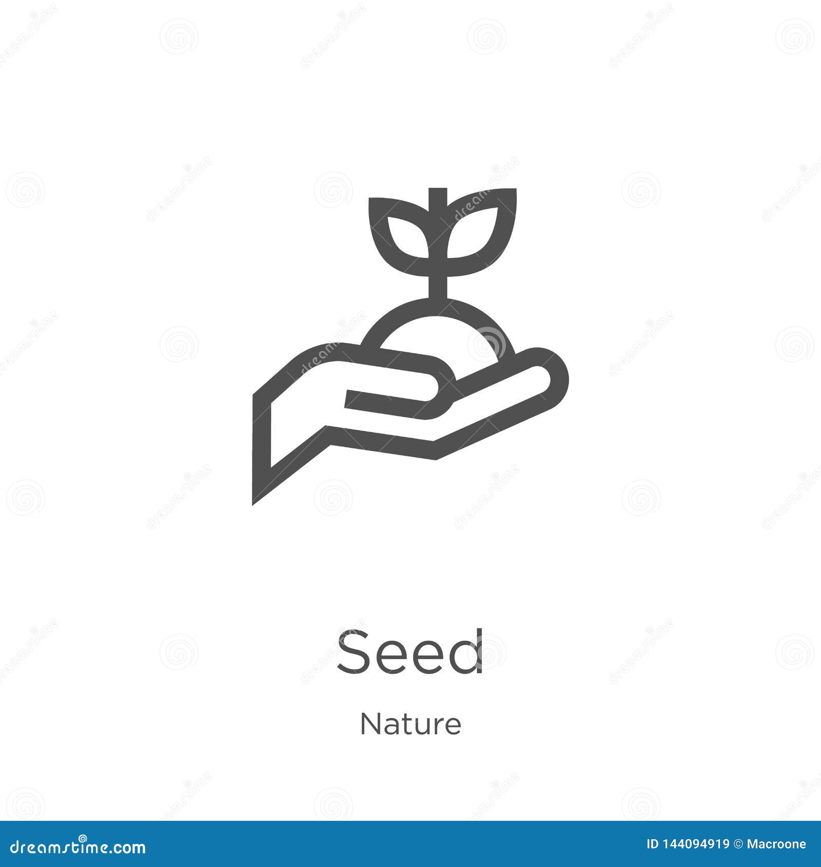 Seed Icon Vector from Nature Collection. Thin Line Seed Outline Icon ...