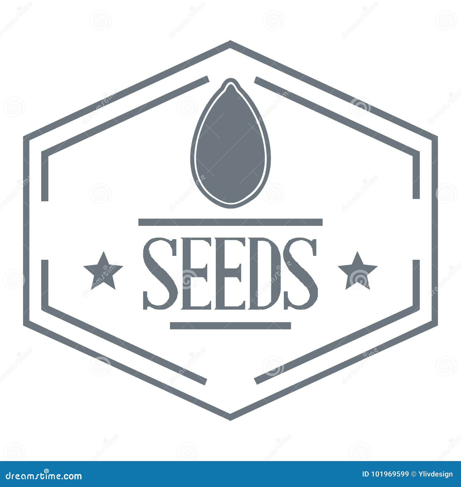 Seed logo, vintage style stock vector. Illustration of seed - 101969599