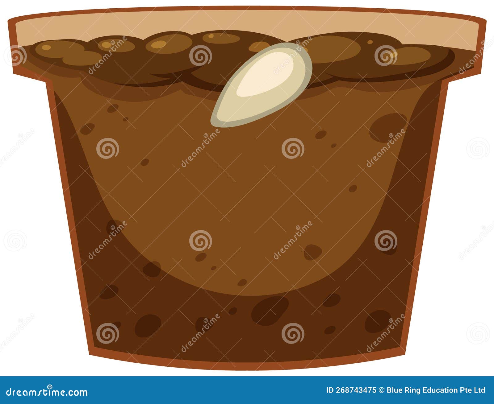 A seed plant in pot vector stock vector. Illustration of science ...