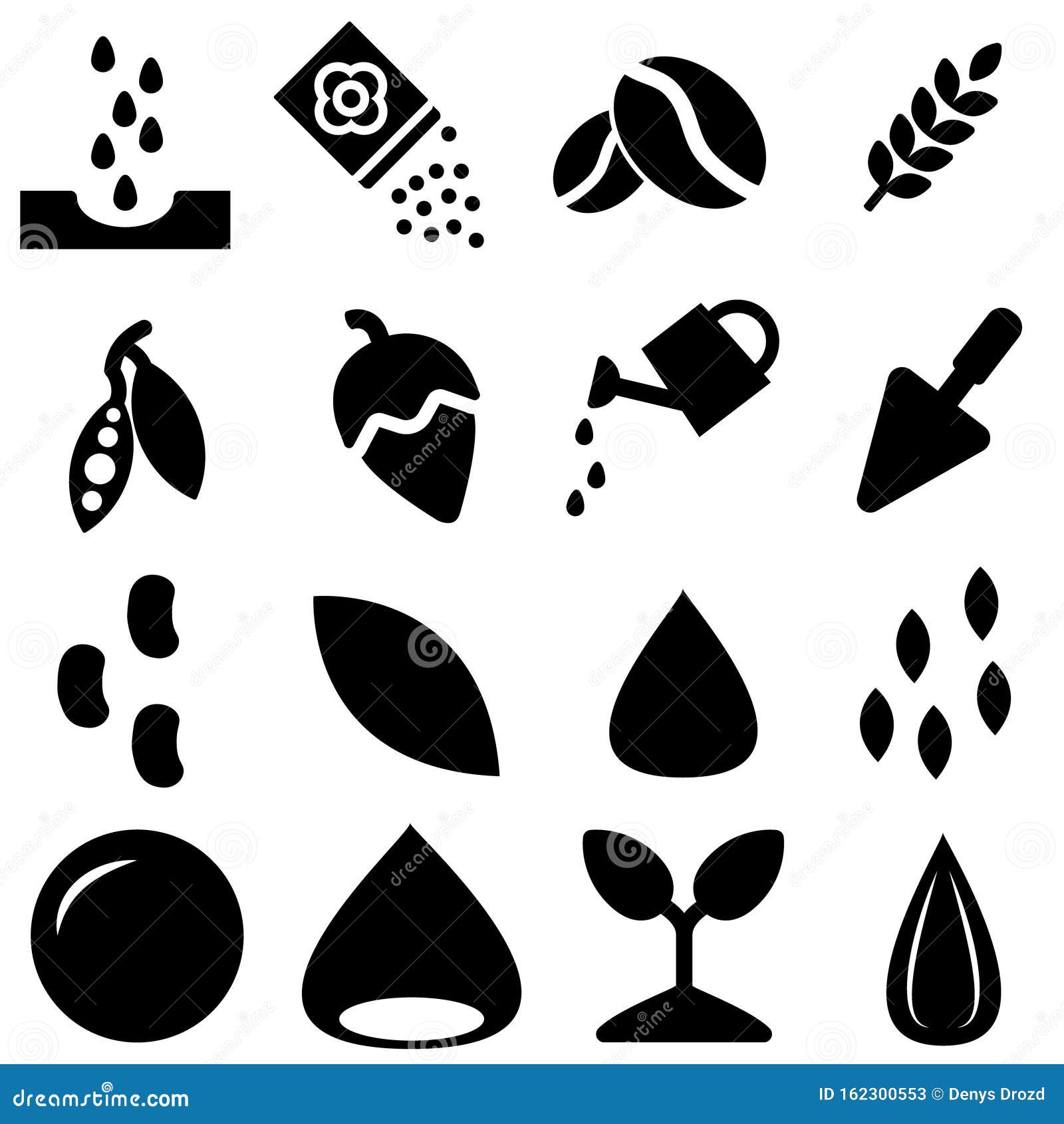 Seed Solid Icon Vector. Agriculture Illustration Symbol Collection ...