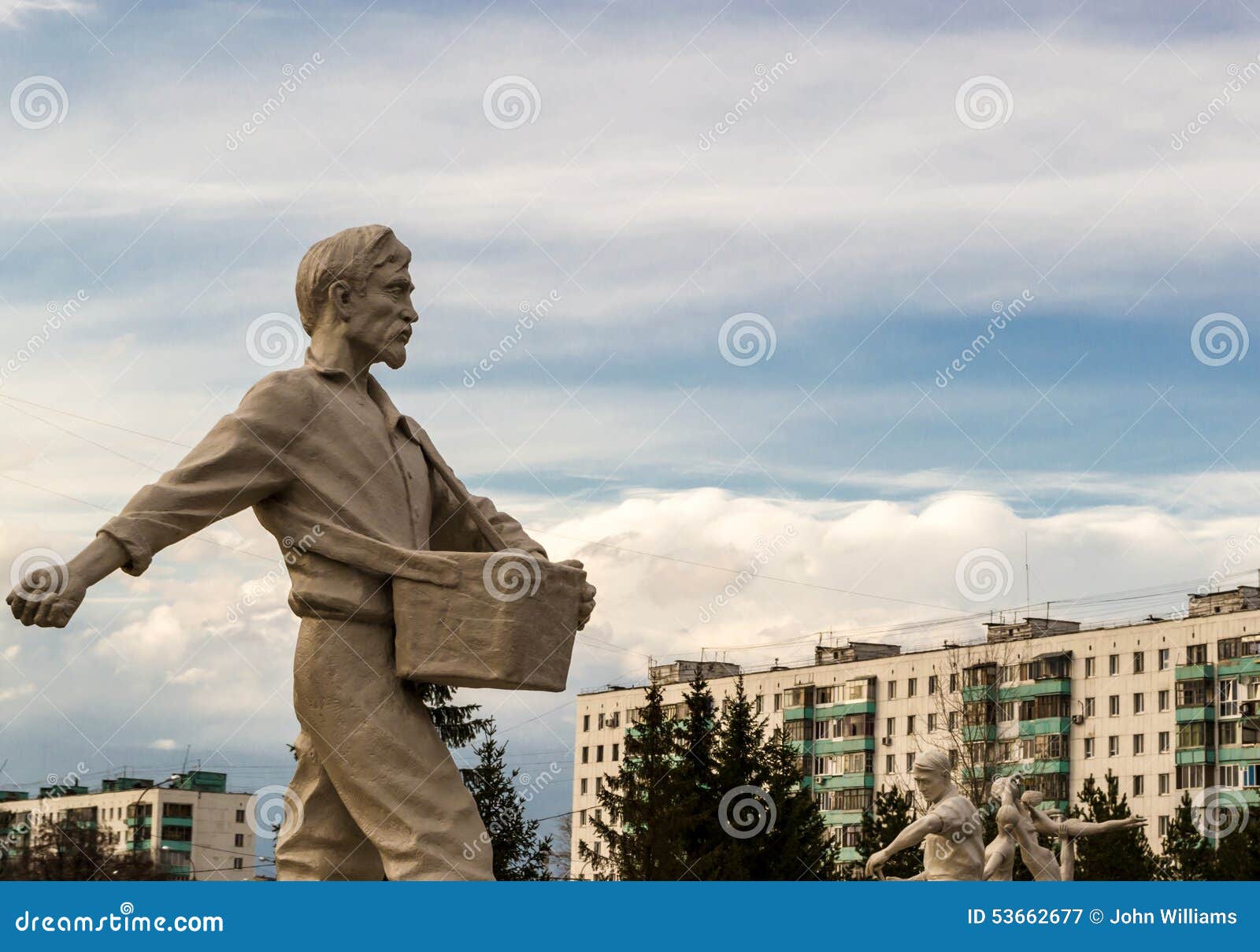 Seed Sowing White Man Statue Stock Image - Image of abstract, active ...