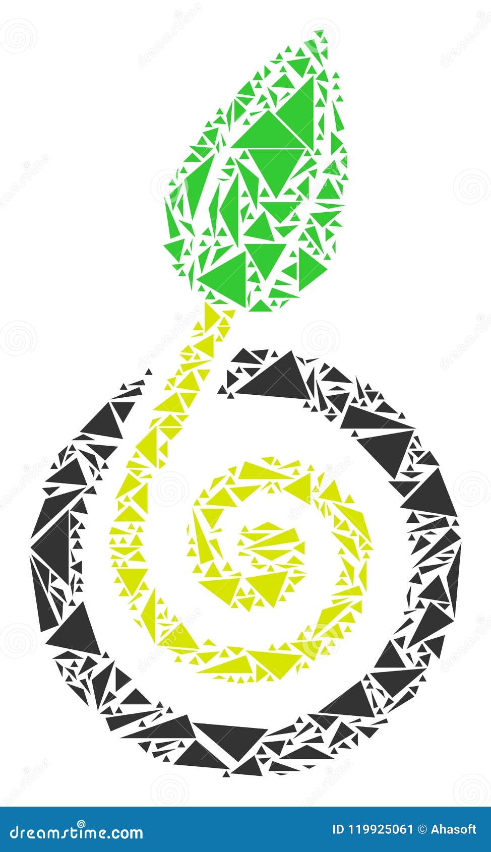 Seed Sprout Mosaic of Triangles Stock Vector - Illustration of botanic ...