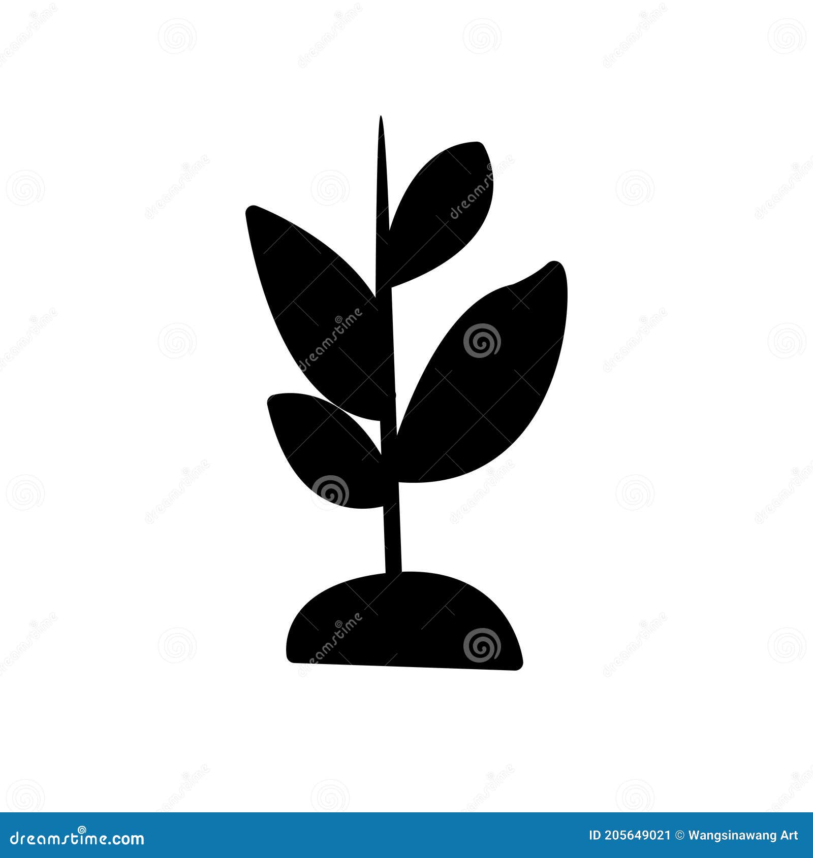 Seed Tree Growing Flat Icon Vector Illustration Stock Vector ...