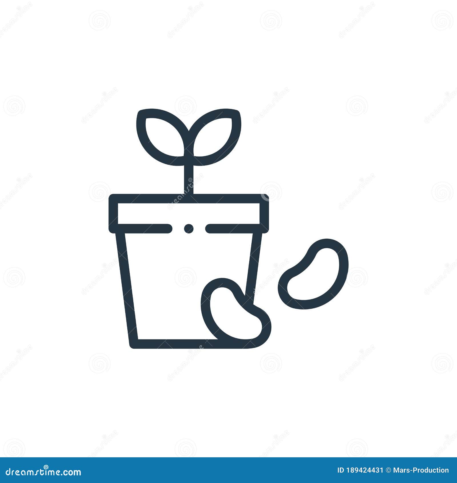 Seed Vector Icon Isolated on White Background. Outline, Thin Line Seed ...