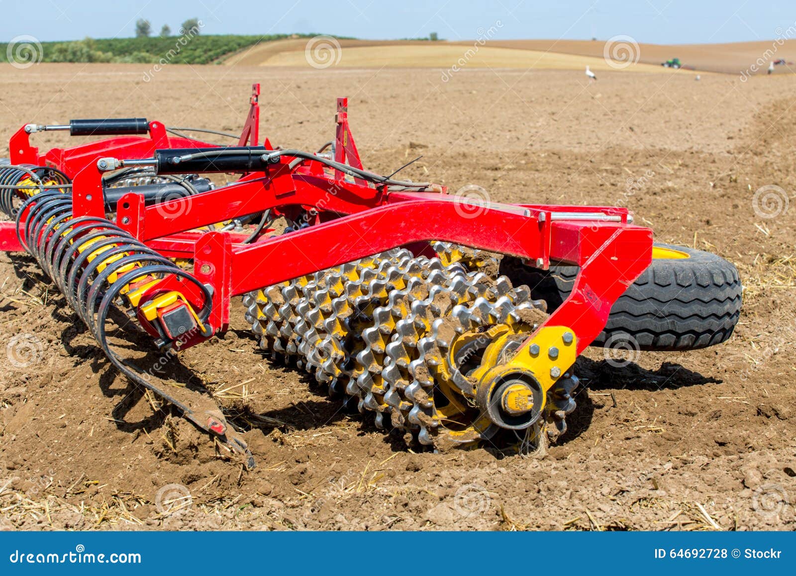 Seedbed Machinery Close View Stock Photo - Image of cultivator ...