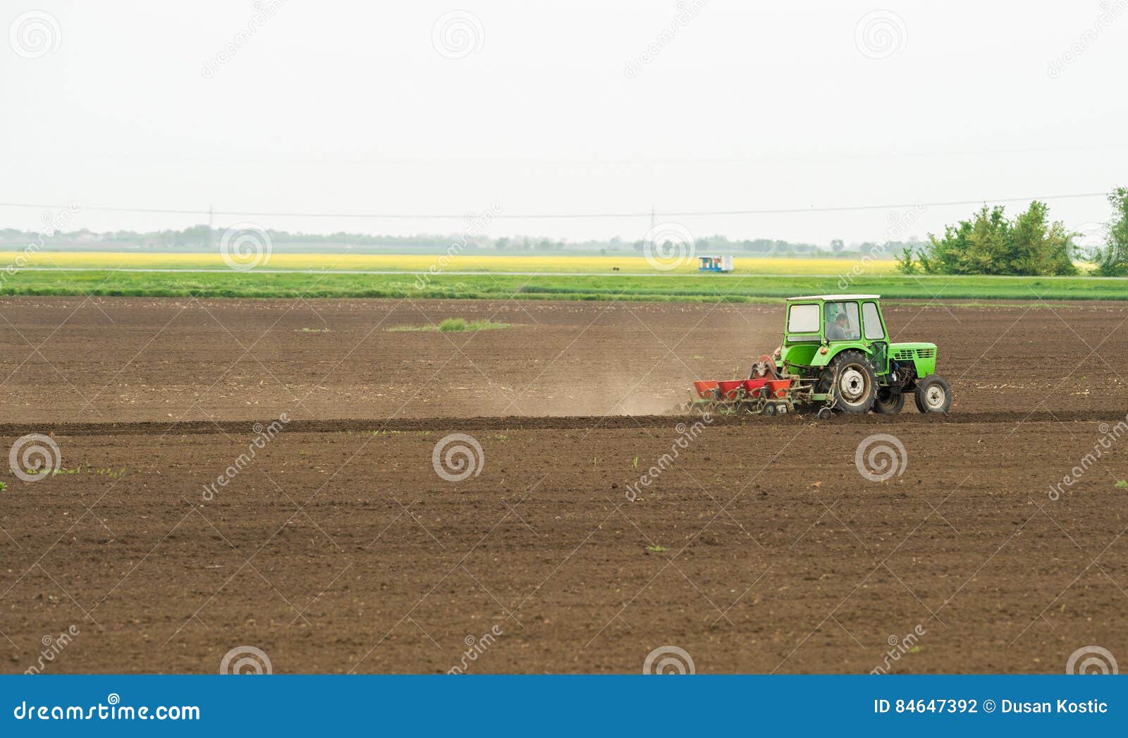 Seeding crops at field stock photo. Image of soybean - 84647392