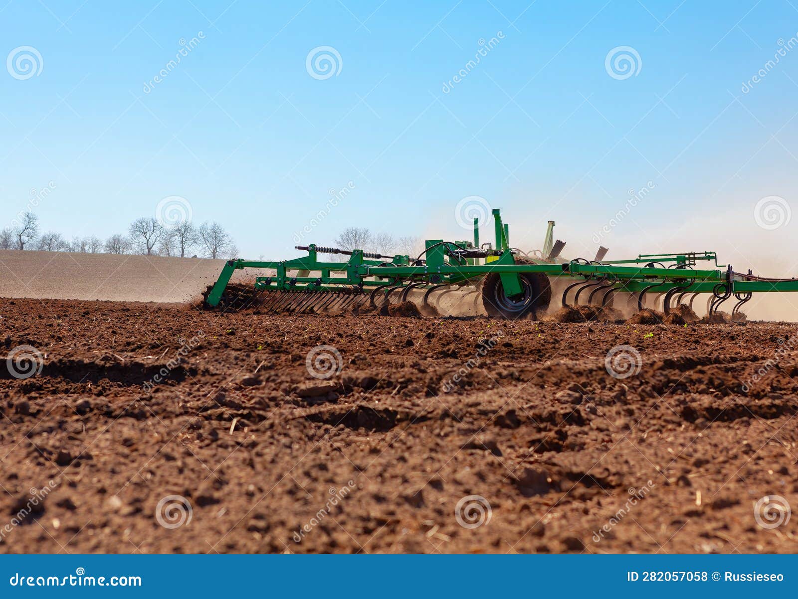 Seeding Plow Preparing Land Stock Photo - Image of nature, farm: 282057058