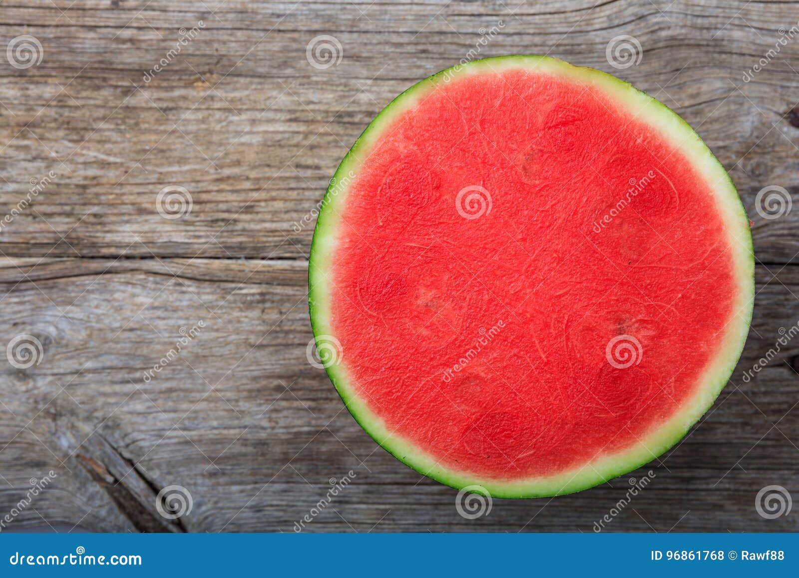 Seedless Watermelon on a Wooden Table - Top View Stock Photo - Image of ...
