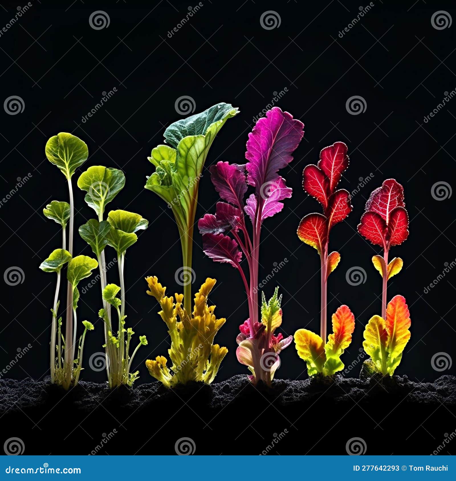 Seedling in Different Colors and Structures of the Plant Stock ...
