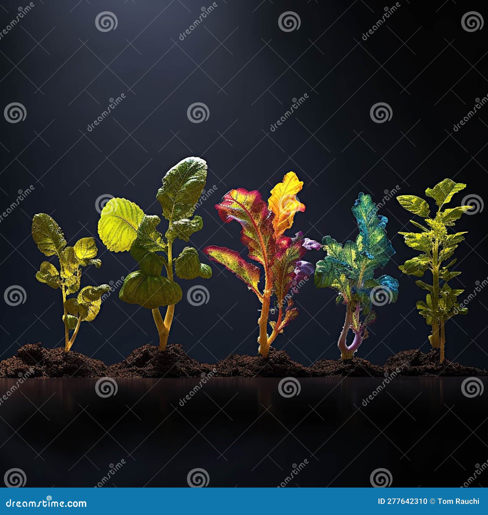 Seedling in Different Colors and Structures of the Plant Stock ...