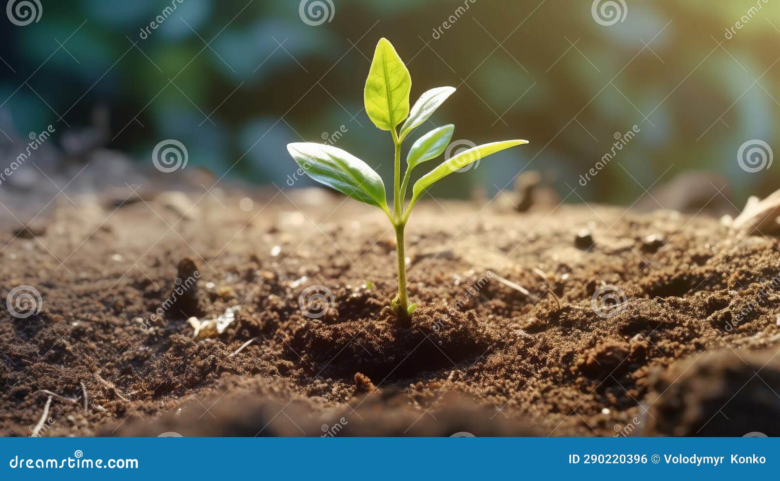 A Seedling Emerging from the Soil. Generative Ai Stock Illustration ...