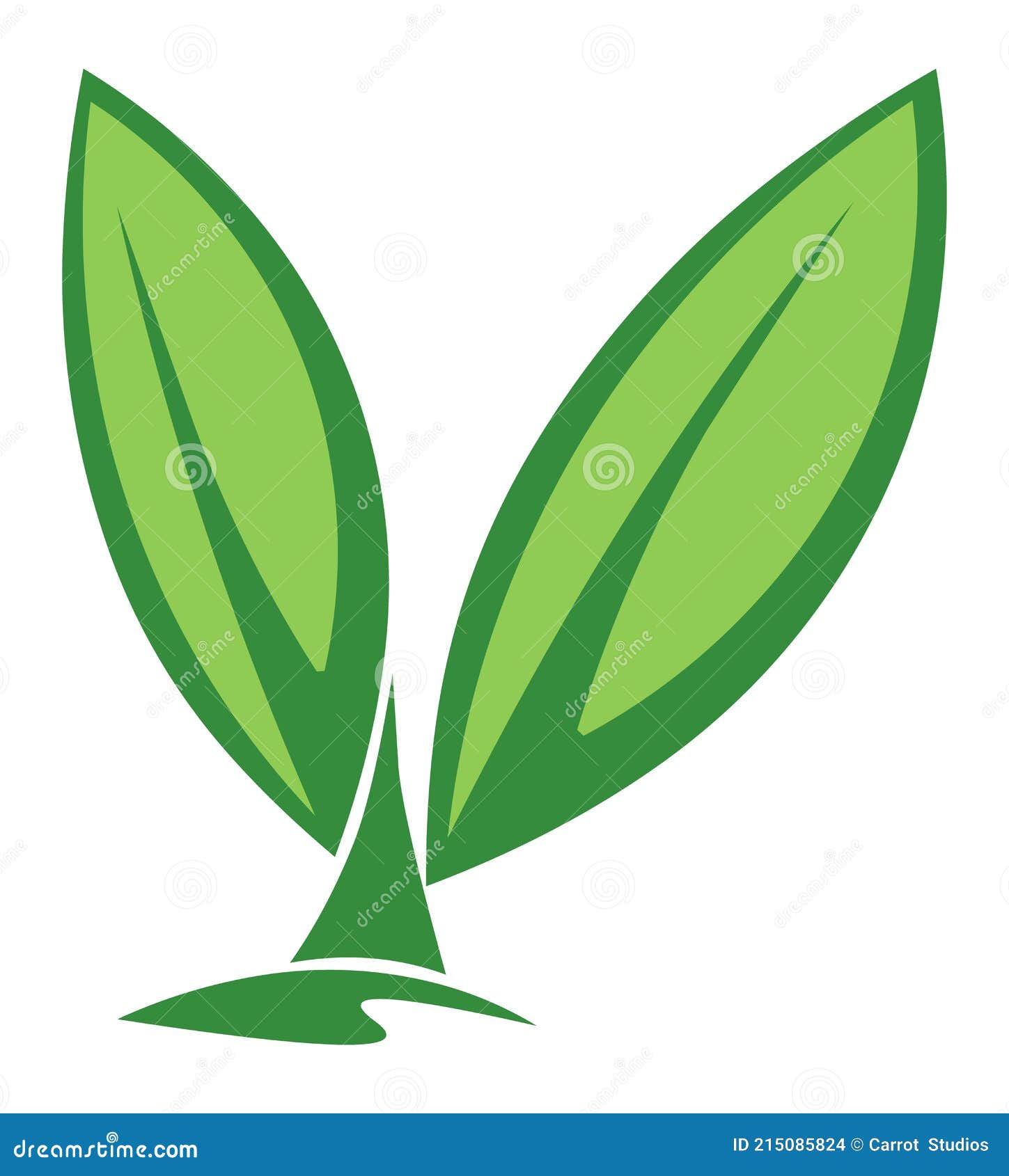Seedling Logo Symbol. Concept Of Compostable Packaging. Cartoon Vector ...