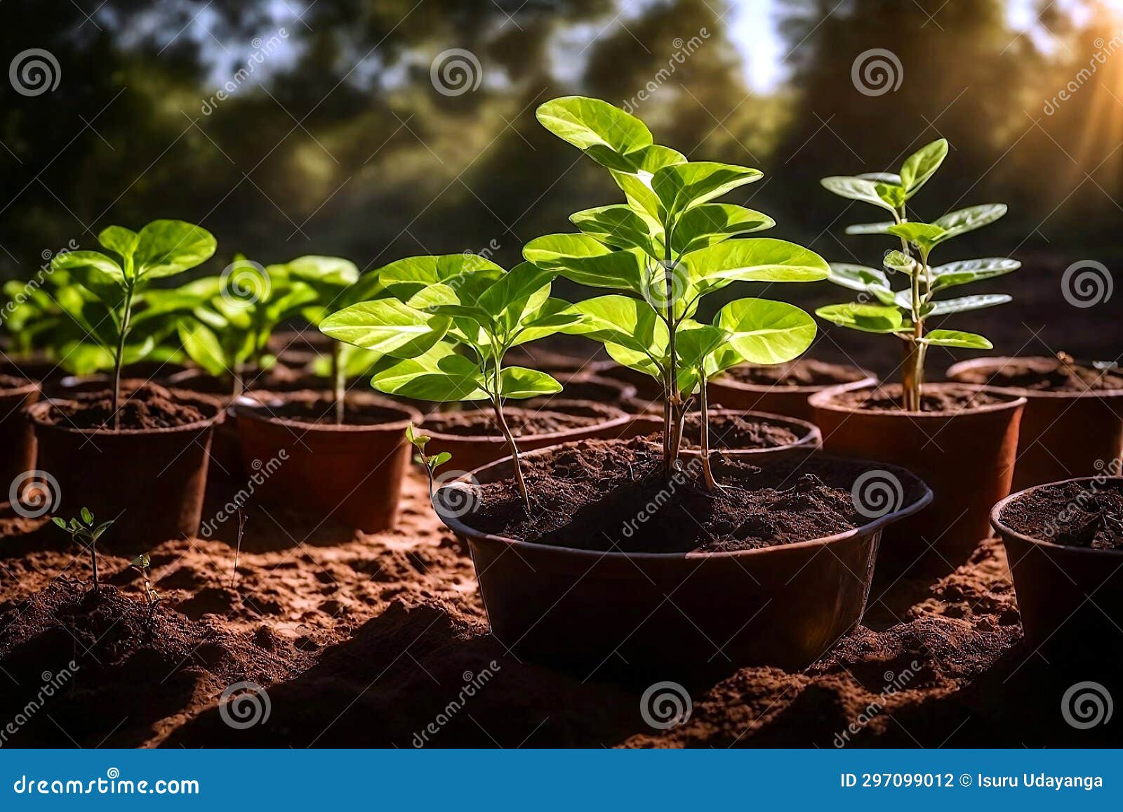 Seedlings in the Soft Morning Light. a Visual Poetry of Growth Stock ...