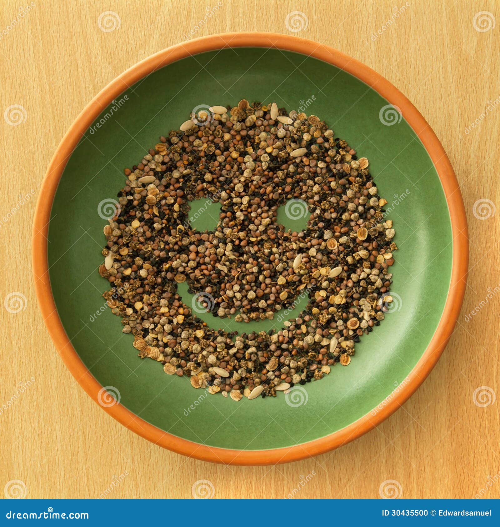 Seeds in Bowl with a Smile! Stock Photo - Image of assortment, variety ...