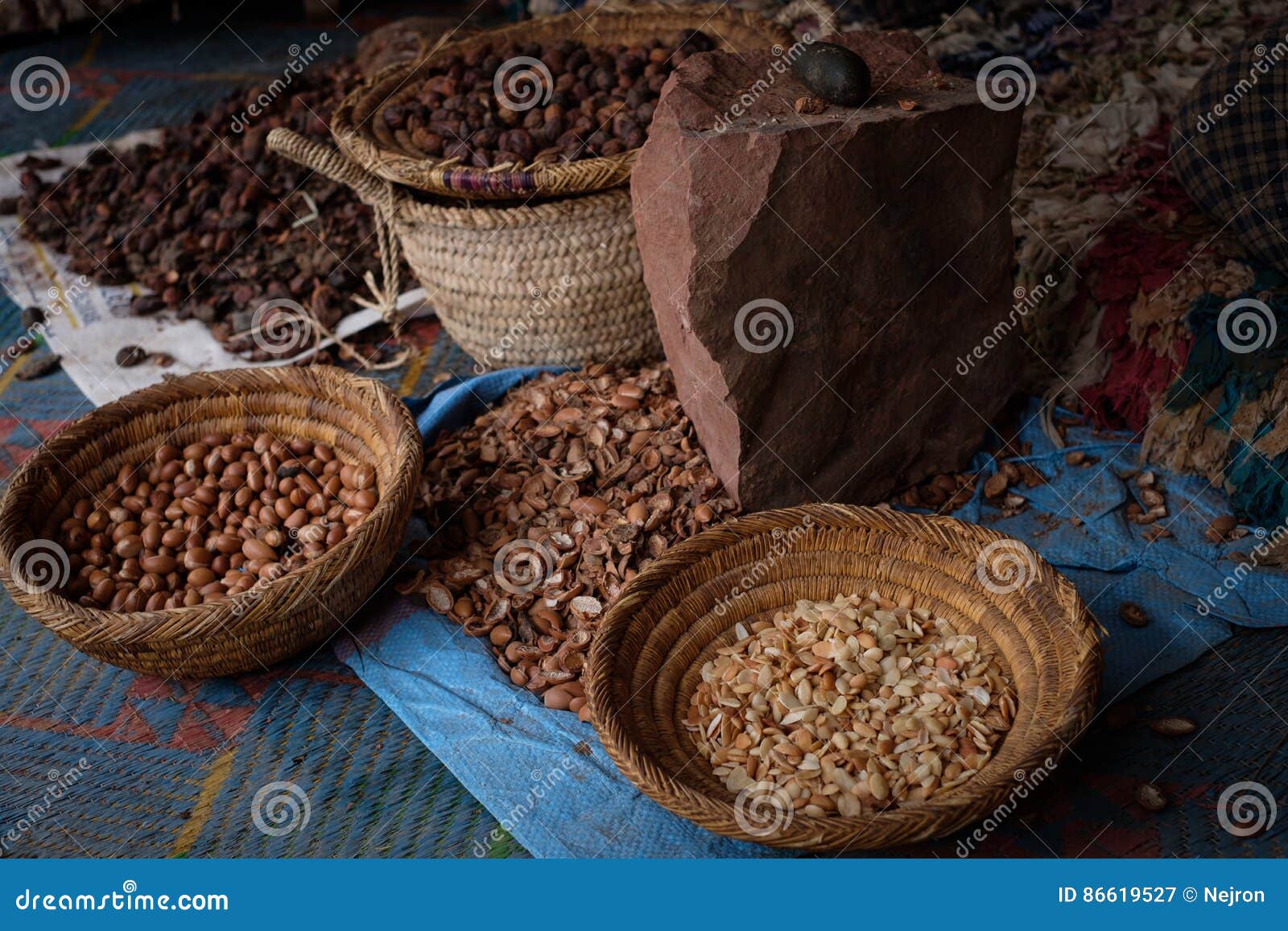 Seeds of Moroccan Argan Tree on a Market Stock Image - Image of natural ...