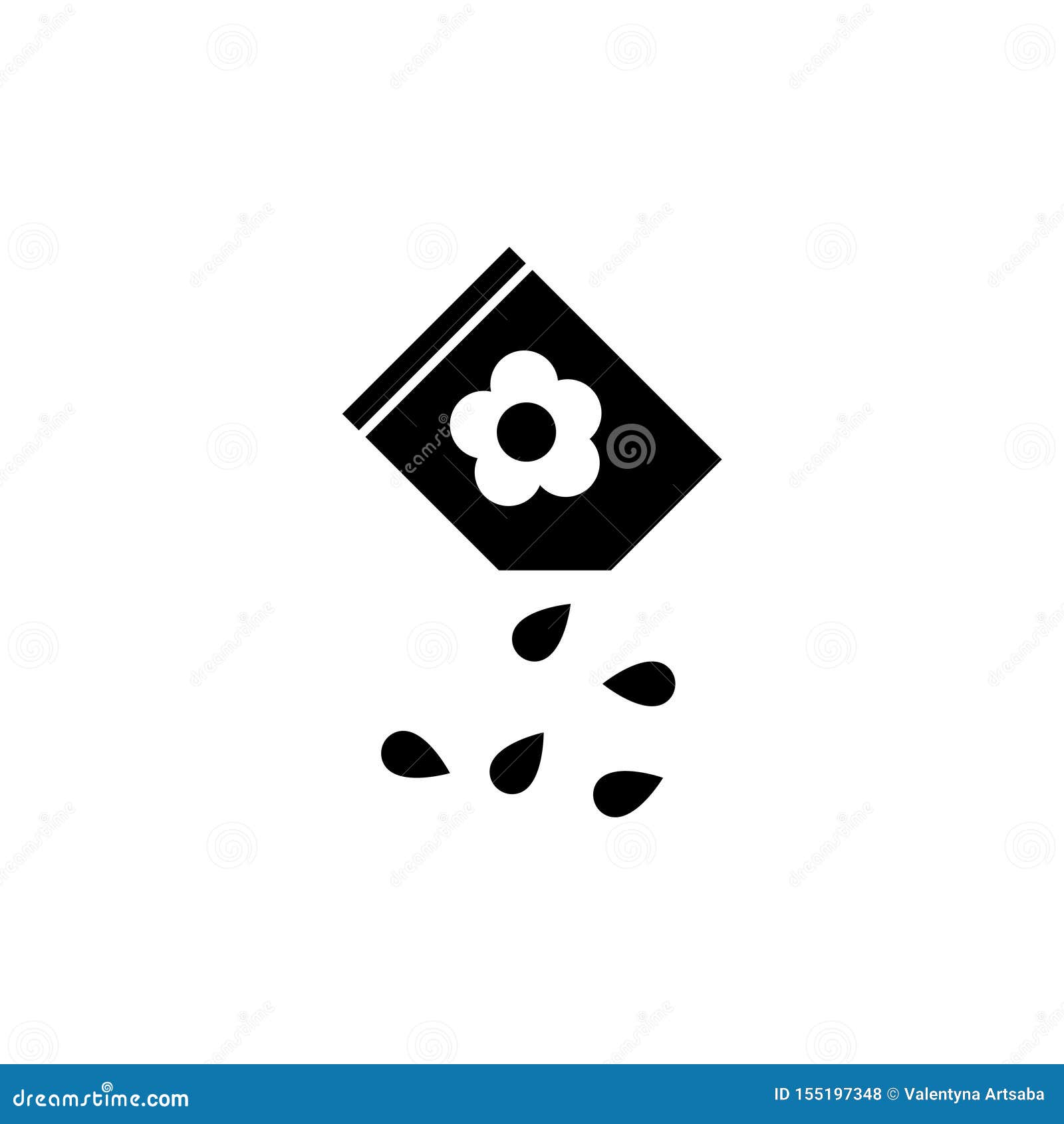 Seeds Pack, Package Flower Seed Flat Vector Icon Stock Illustration ...