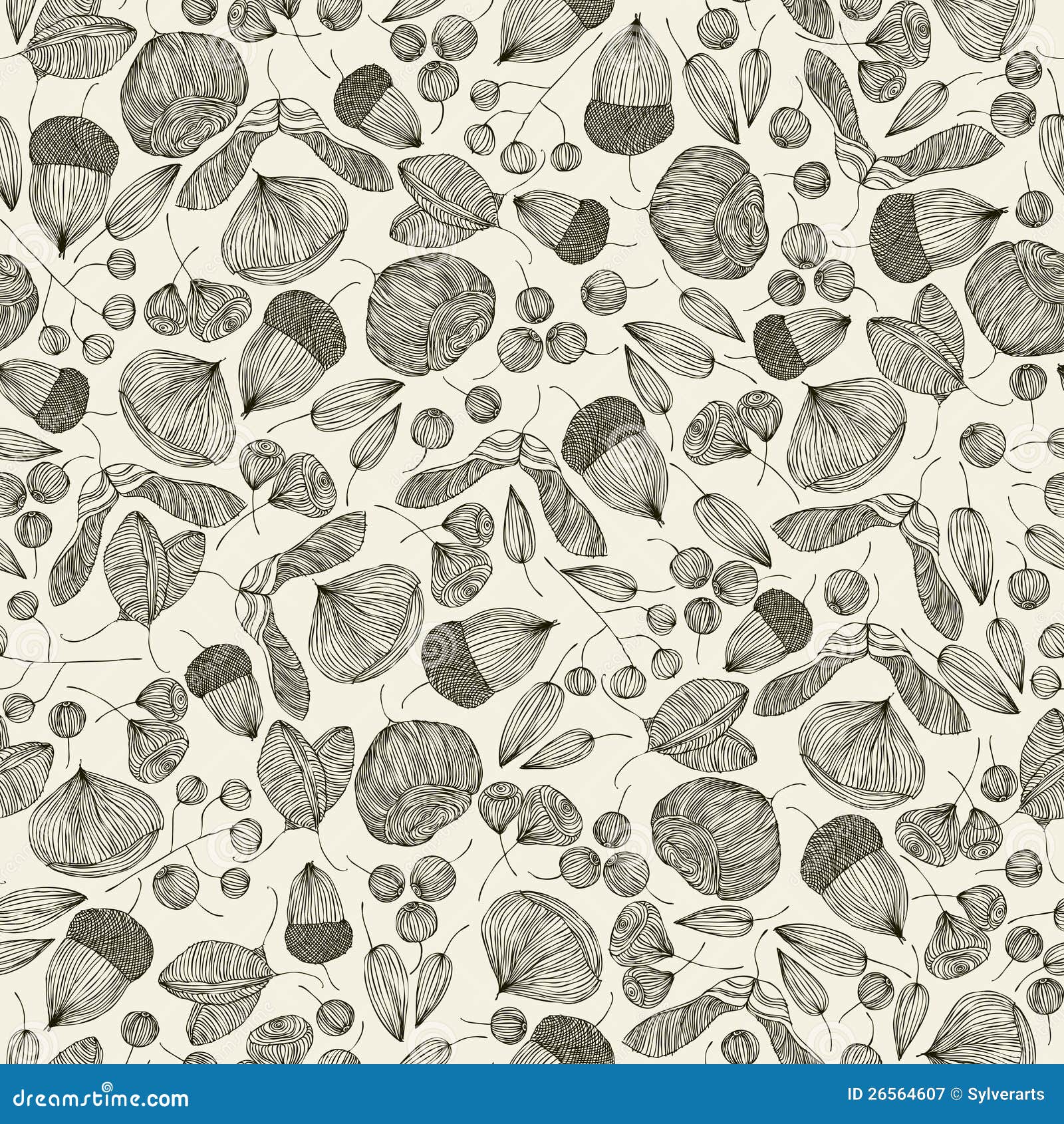 Seeds seamless pattern. stock vector. Illustration of background - 26564607