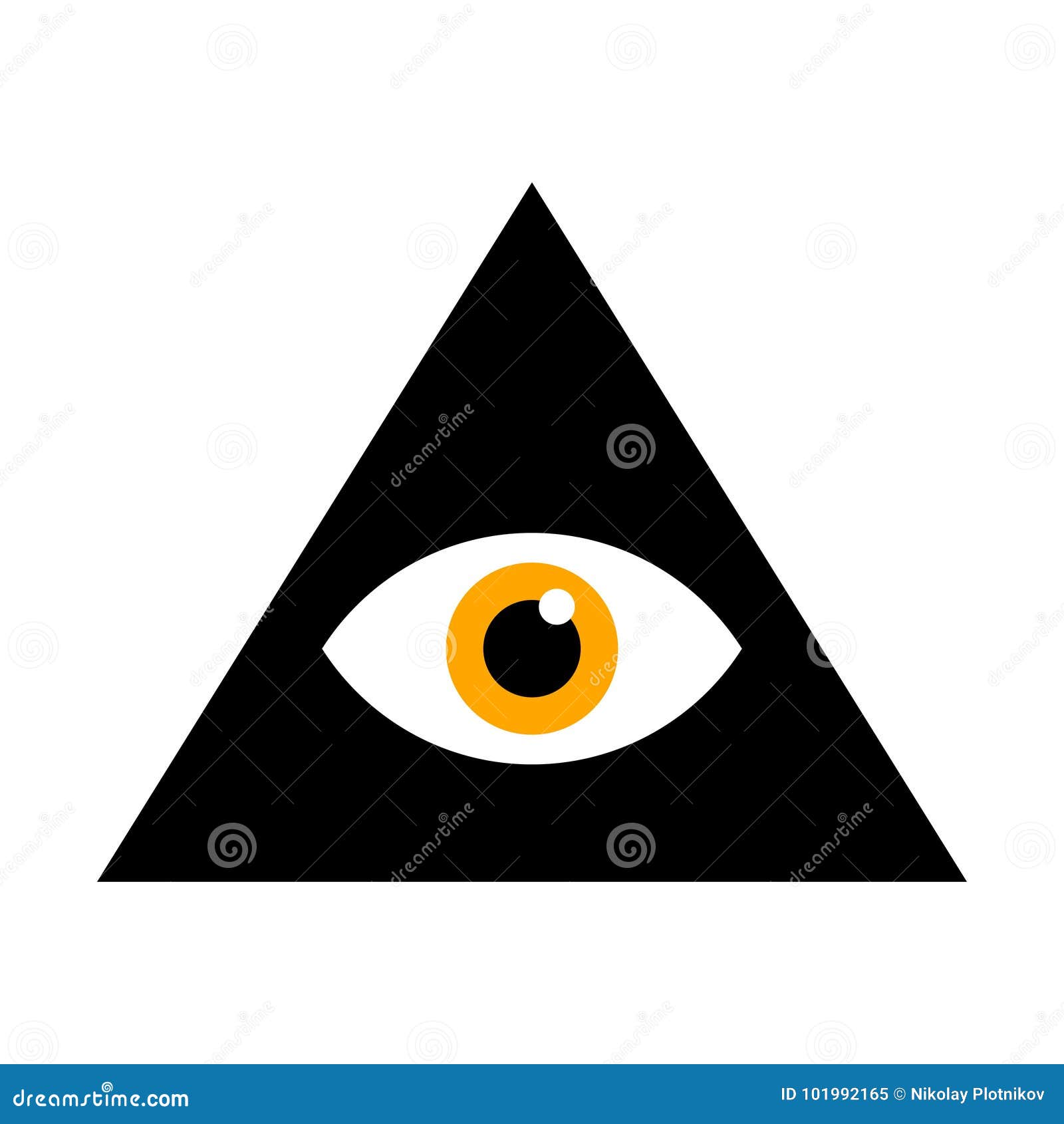 Seeing Eye. All Seeing Eye Inside Triangle Pyramid. Vector Illustration ...
