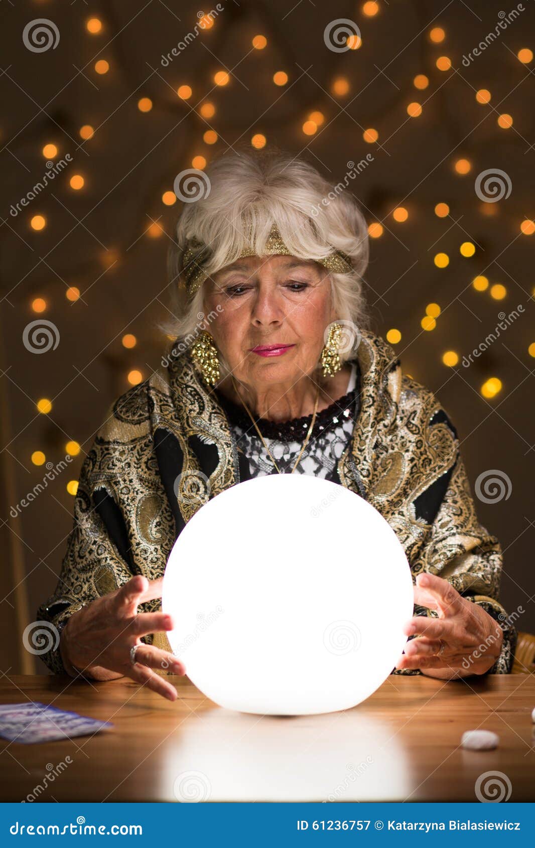 Seeing Future from Magic Ball Stock Image - Image of crystal, seance ...