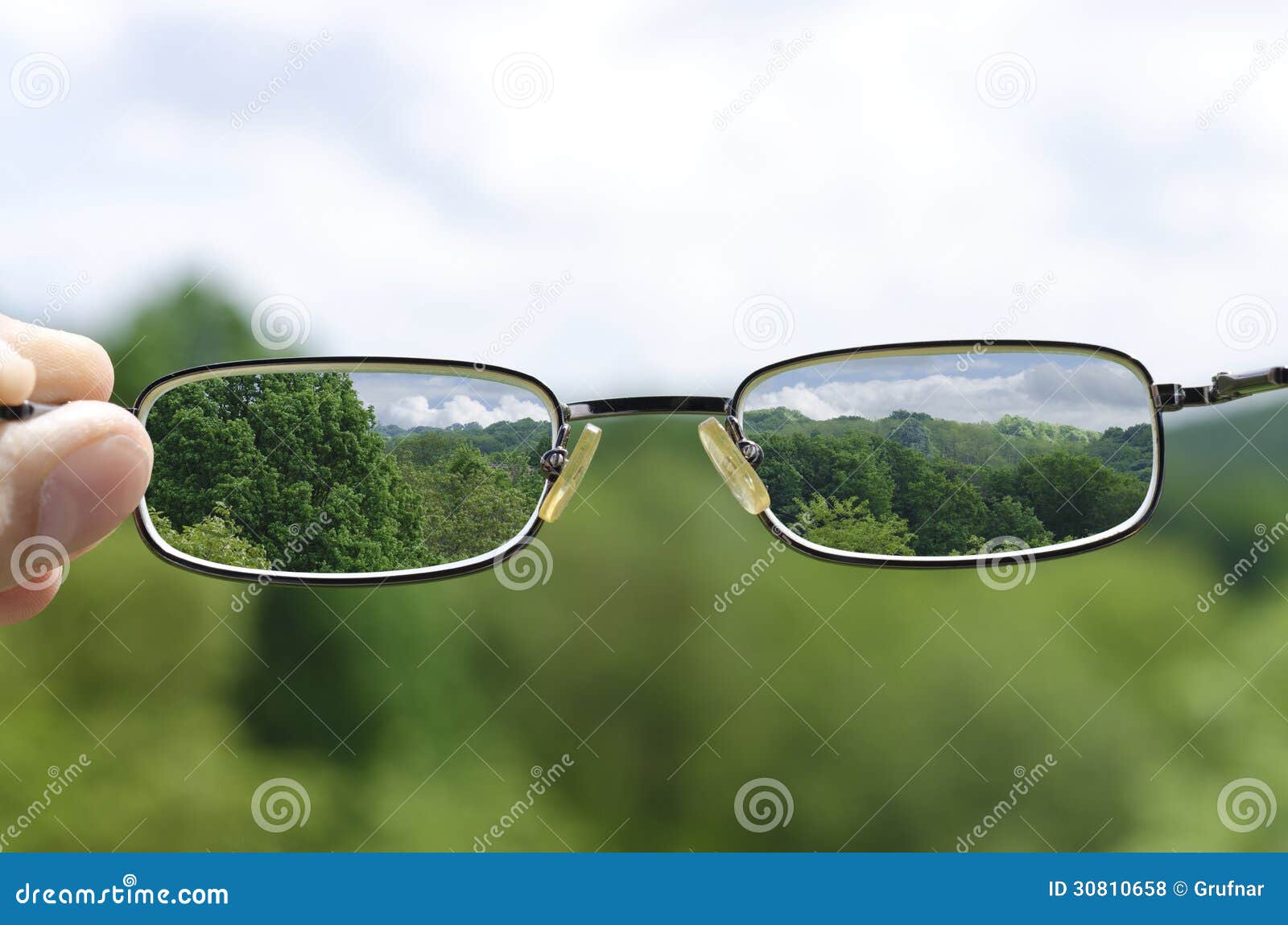 Seeing Nature through the Glasses Stock Photo - Image of green, blurred ... Seeing Nature through the Glasses Stock Photo - Image of green, blurred ...