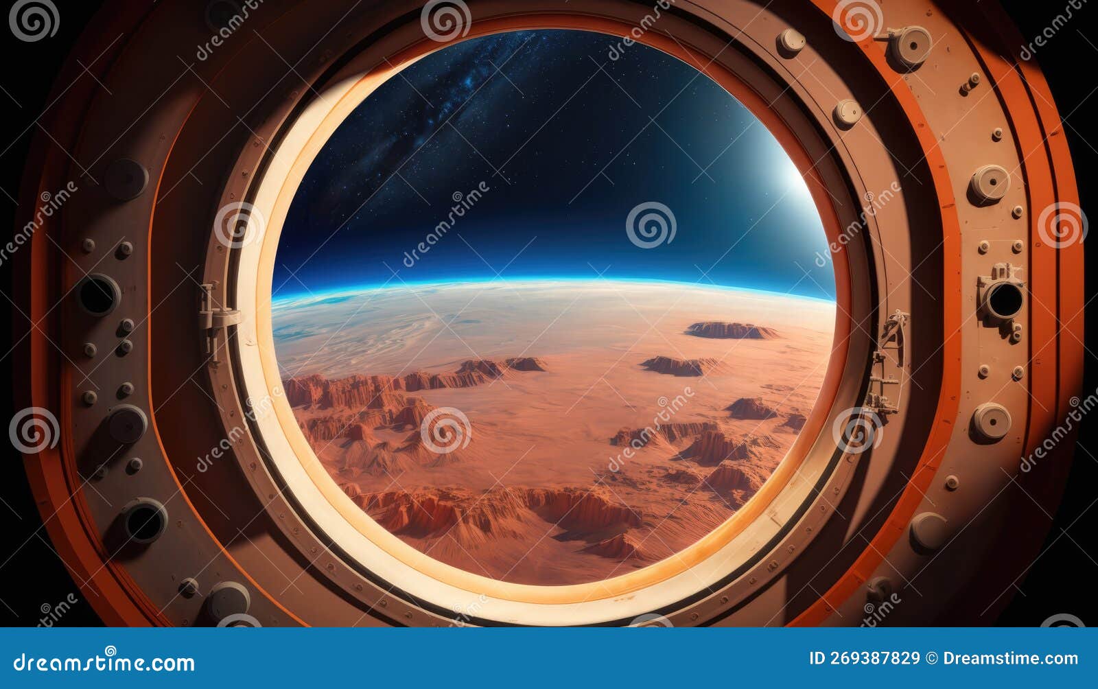 Mars From Above With Visible Craters. Extremely Detailed And Realistic ...