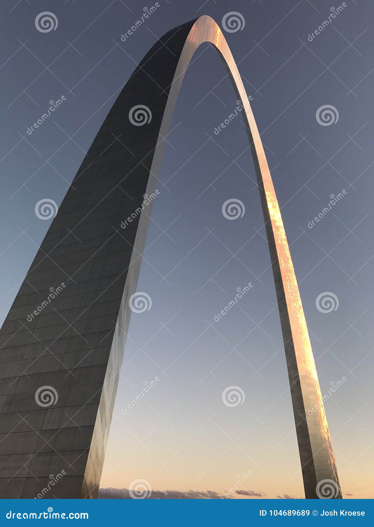 St. Louis Arch during Sunset Editorial Stock Image - Image of arch ...