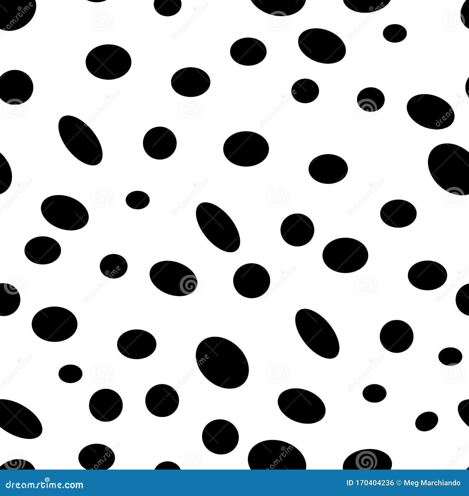 Seeing Spots Border, Yellow Dots On White Background Seamless Vecttor ...