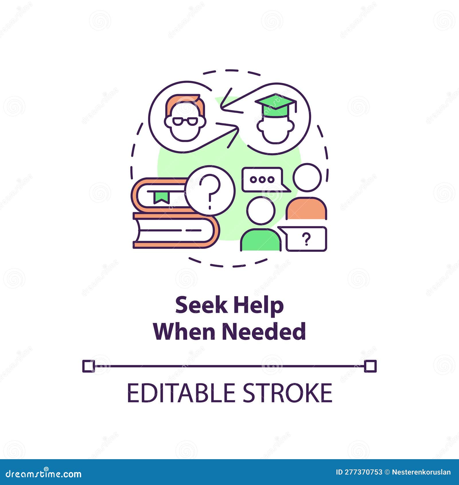 PRN, As Needed. Concept With Keywords, People And Icons. Flat Vector ...