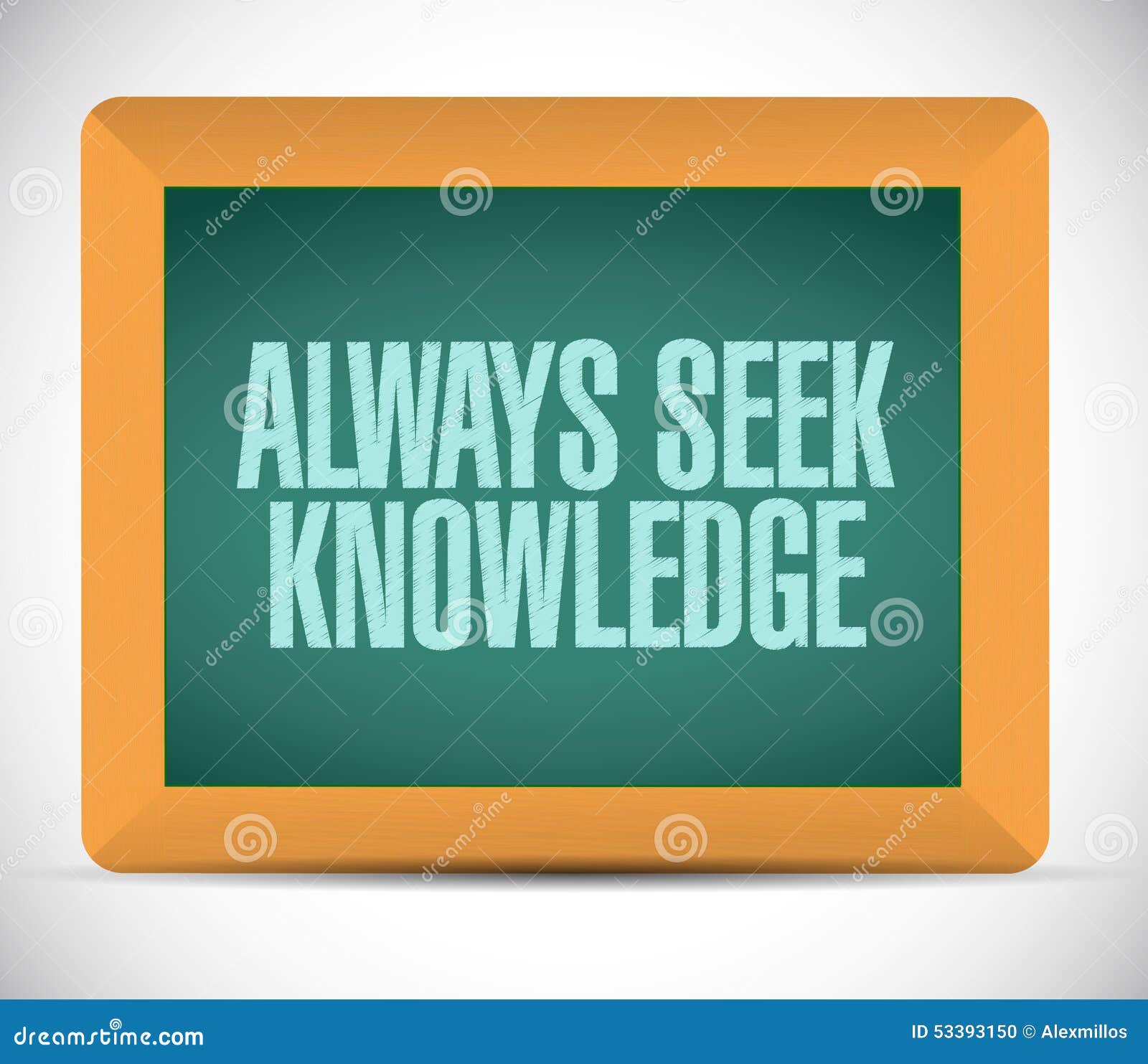 Always Seek Knowledge Board Sign Concept Stock Illustration ...