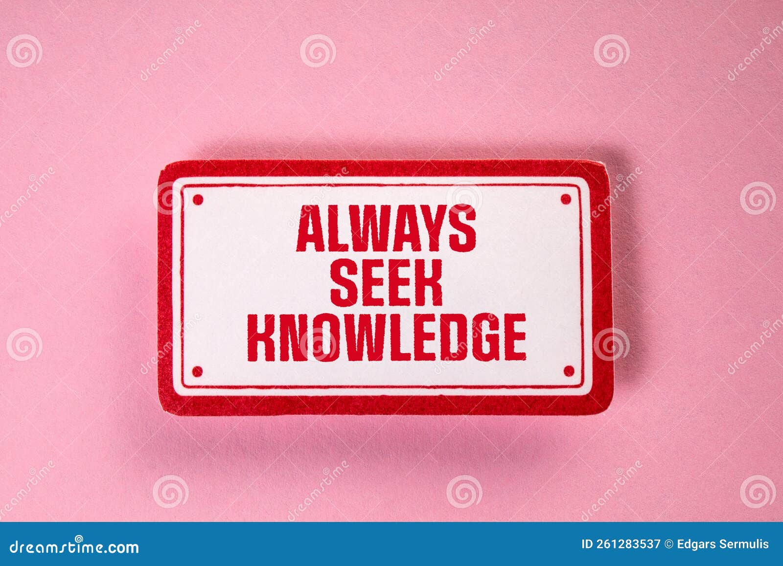 Always SEEK KNOWLEDGE. Motivation Concept Stock Illustration ...
