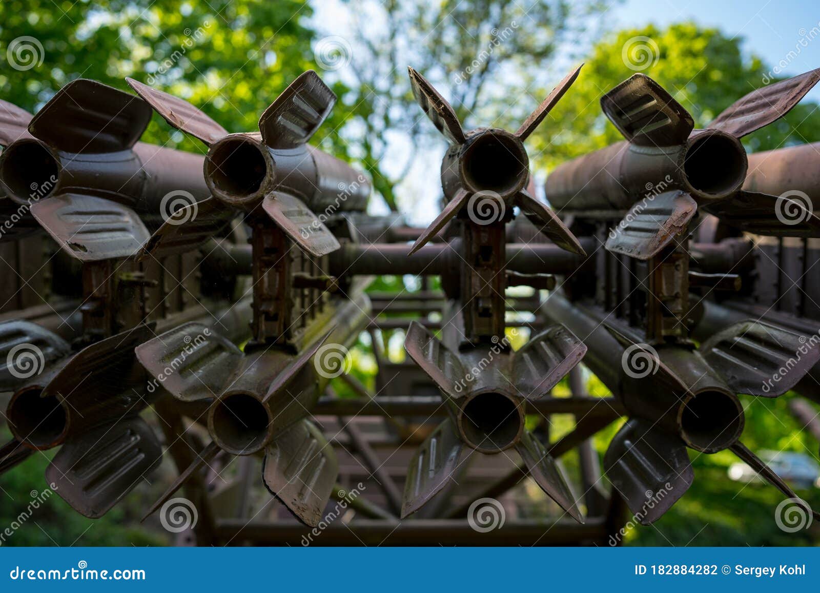 Tail Stabilizers of M13 Rocket for the Katyusha Launcher. Editorial ...