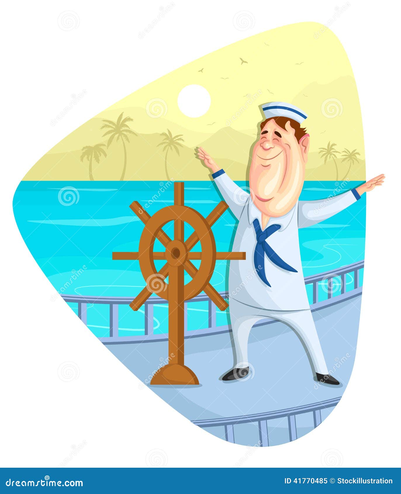 Seemann vektor abbildung. Illustration von leute, freiheit - 41770485