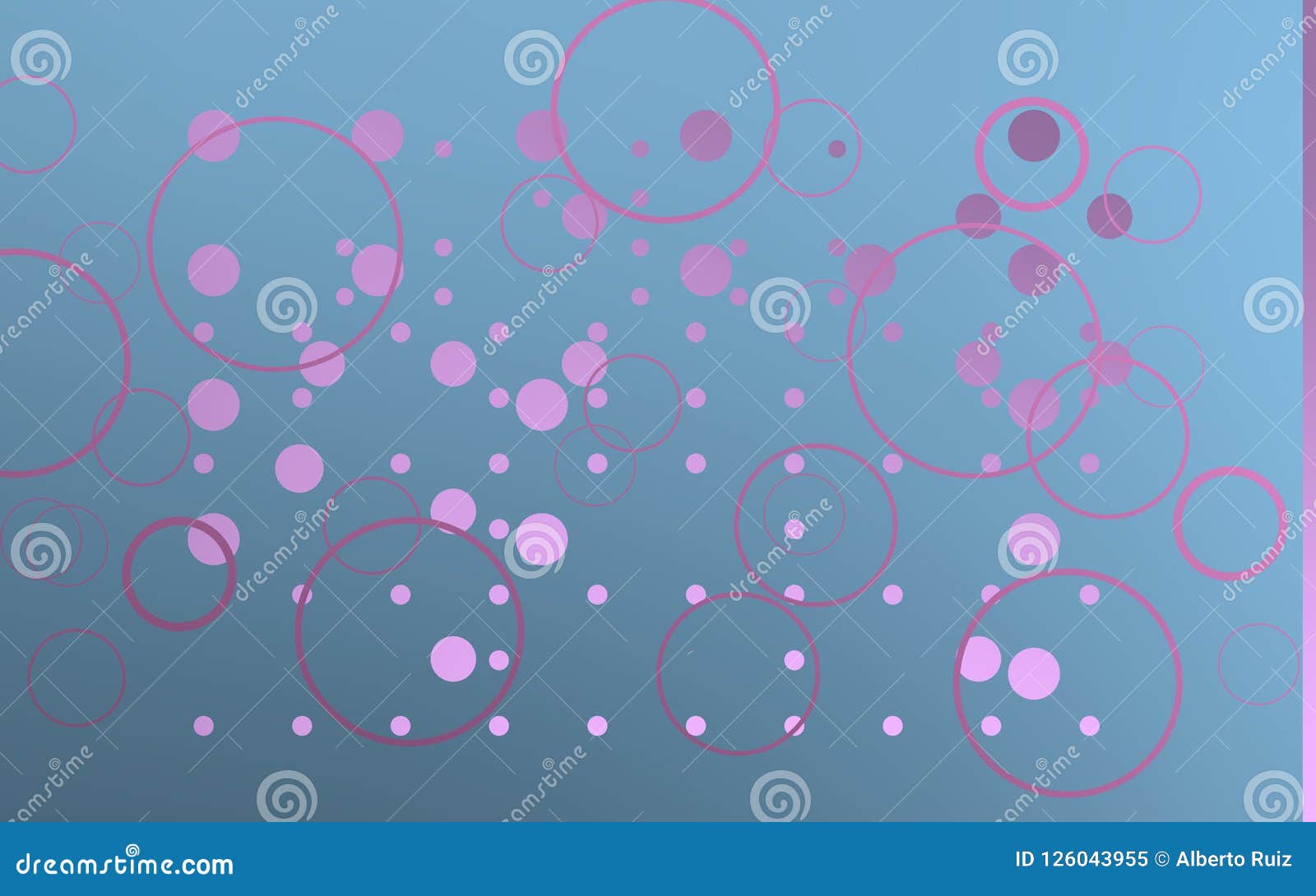 Seemingly Random Violet Circles with Violet Rings that Evoke Lightness ...