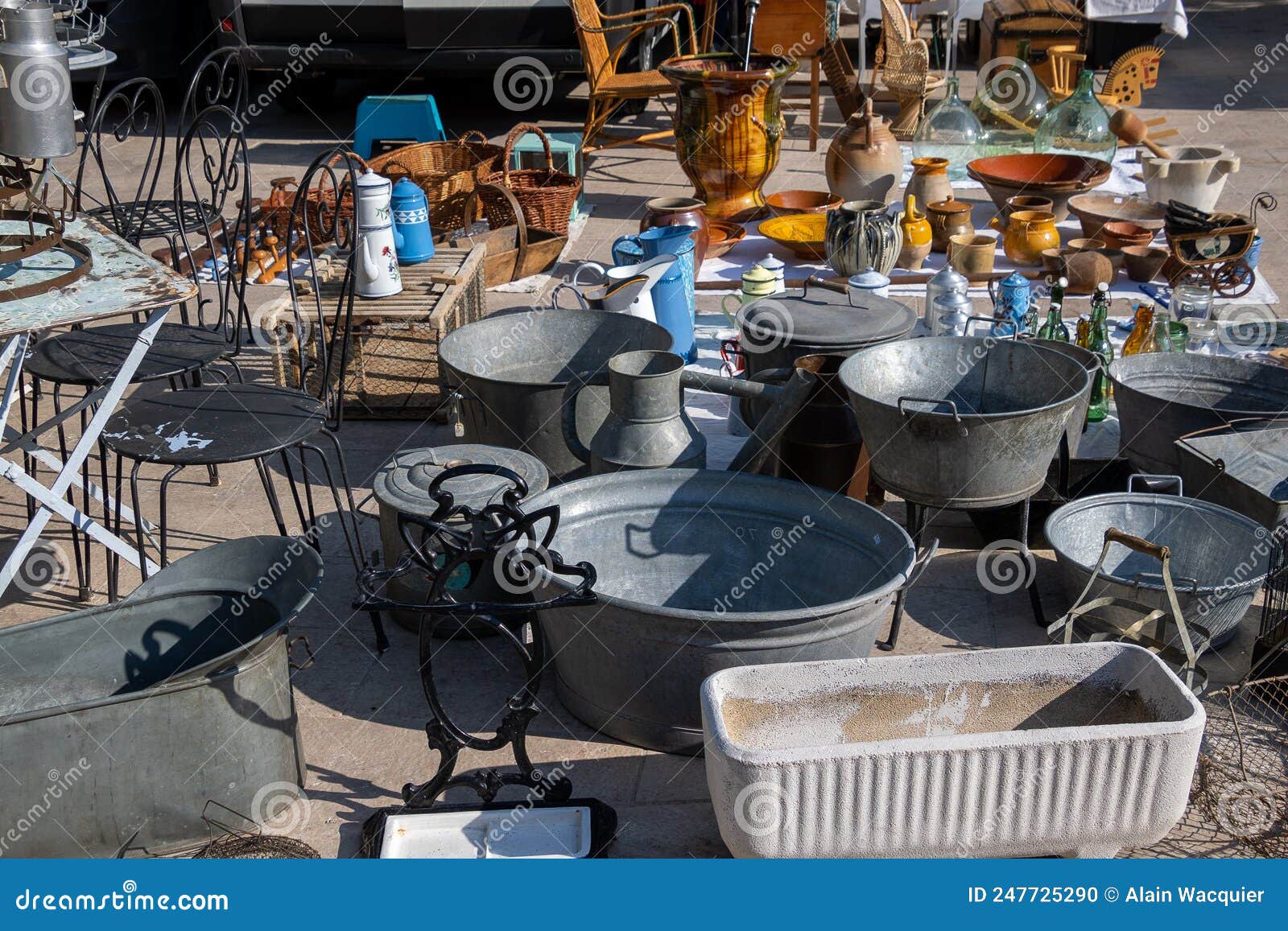Seen from an Outdoor Garage Sale with Different Objects Editorial Image ...