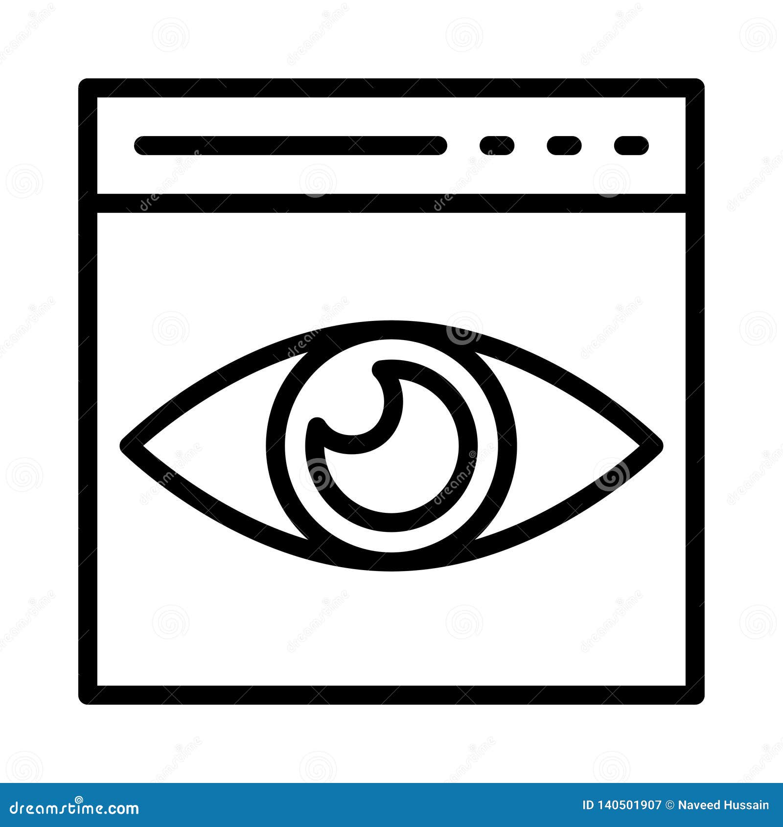 Seen thin line vector icon stock illustration. Illustration of outline ...