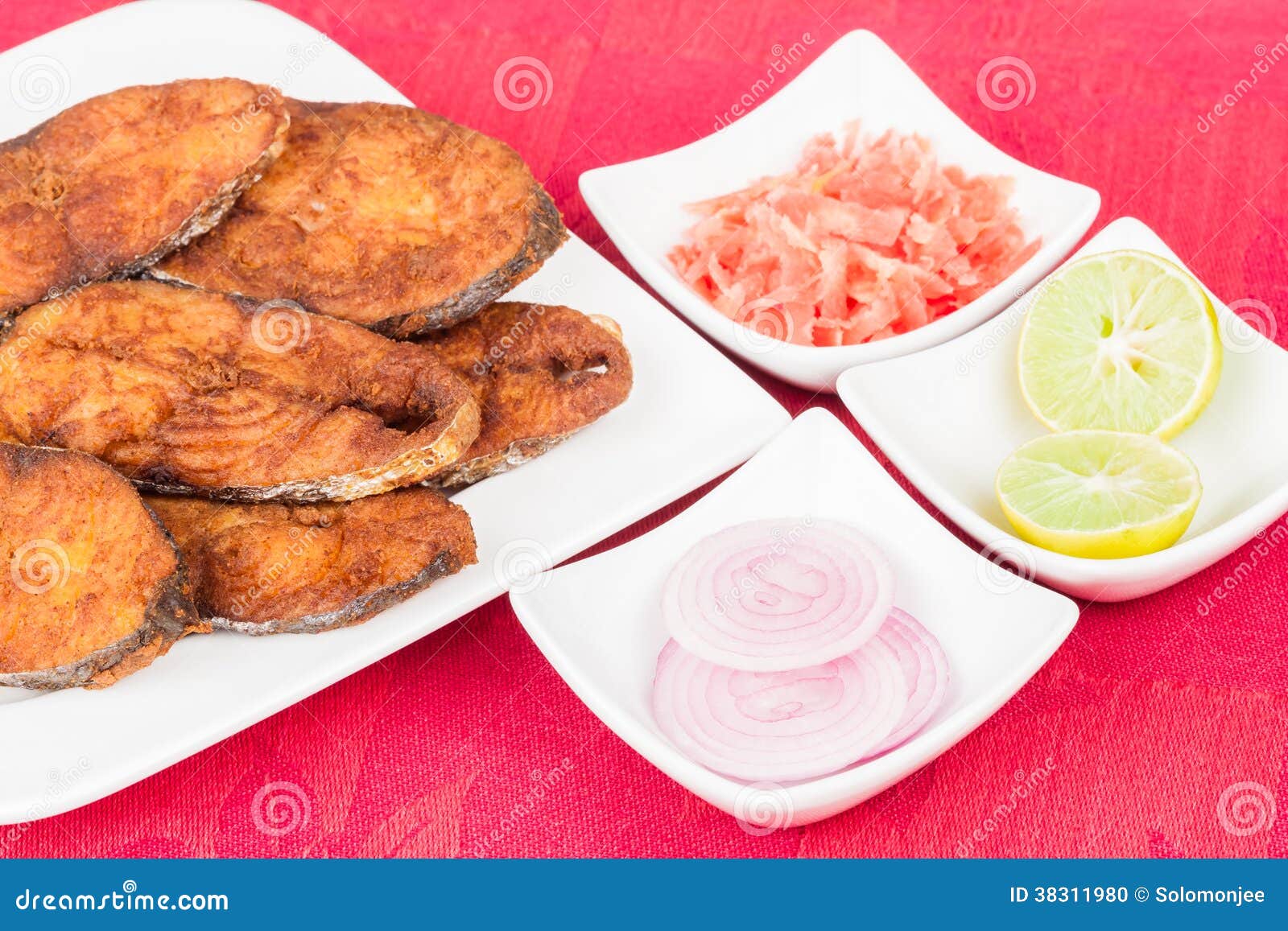 Seer Fish Fillets Fry stock photo. Image of spicy, authentic - 38311980