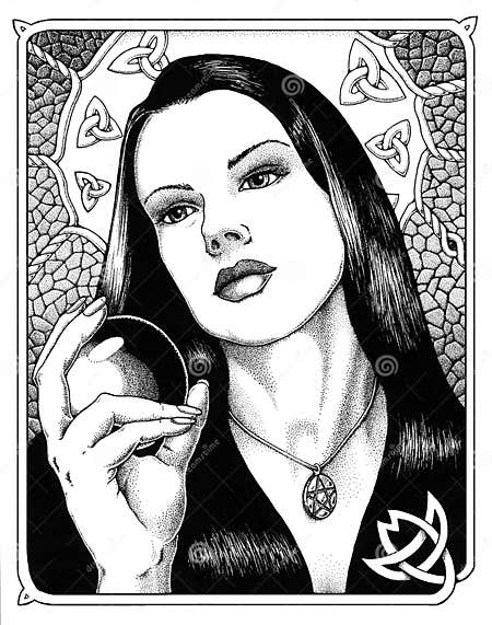 Seeress stock illustration. Illustration of knotwork, wicca - 1513786