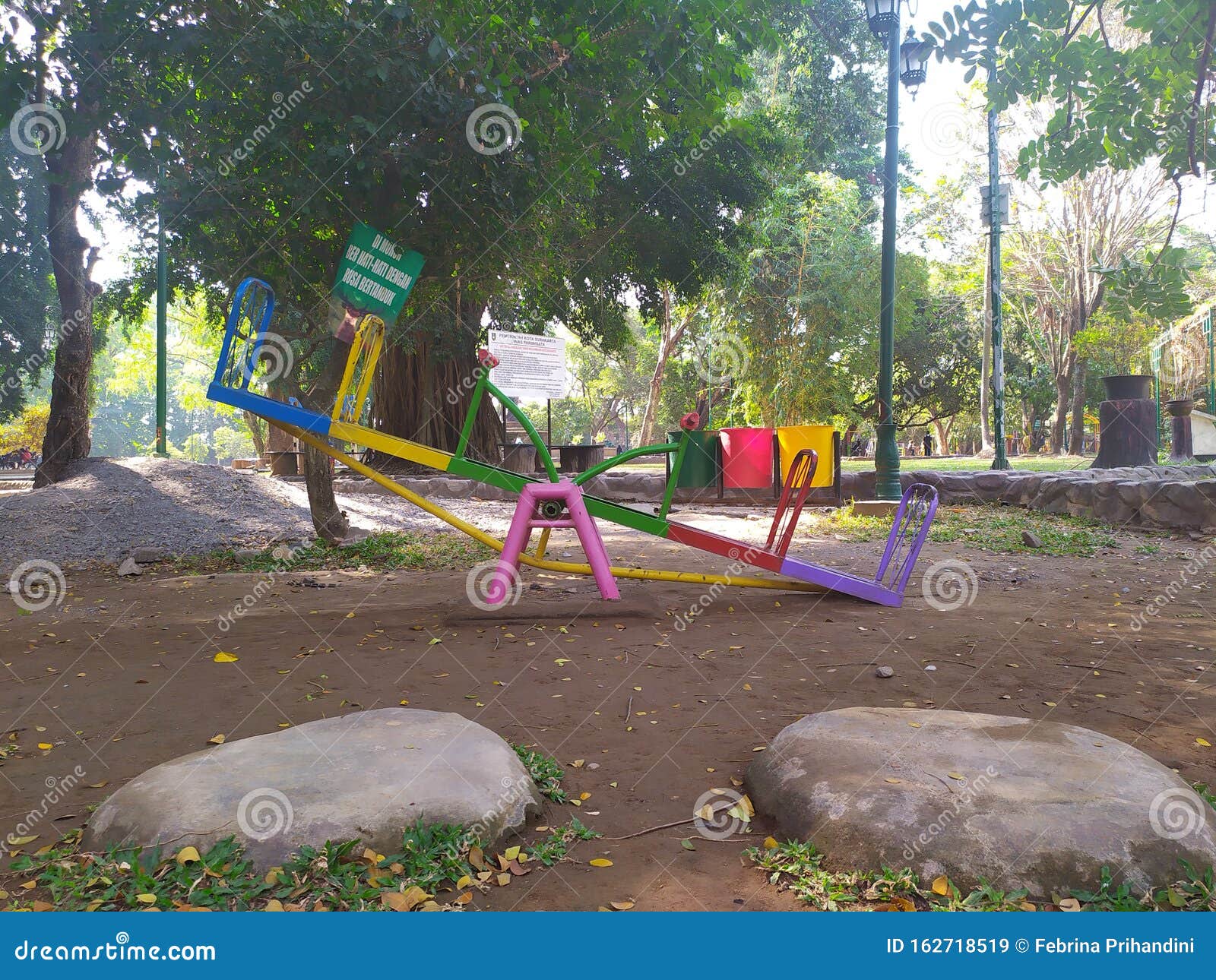 Seesaw game in the park stock image. Image of equipment - 162718519