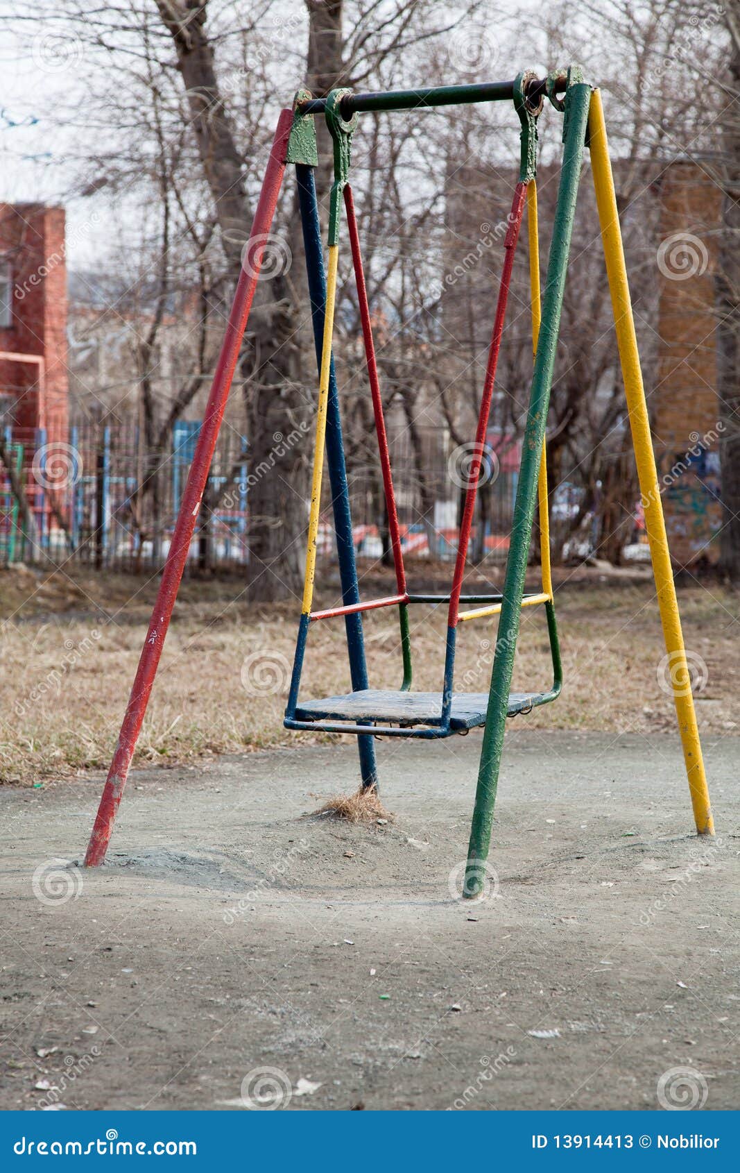 Seesaw at a Playground stock image. Image of seesaw, back - 13914413